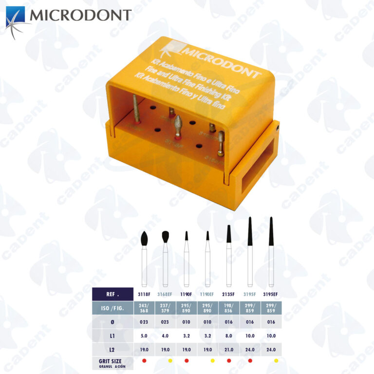 KIT FRESAS ACABADO FINO Y ULTRA FINO FRESARIO METALICO MICRODONT - Cadent